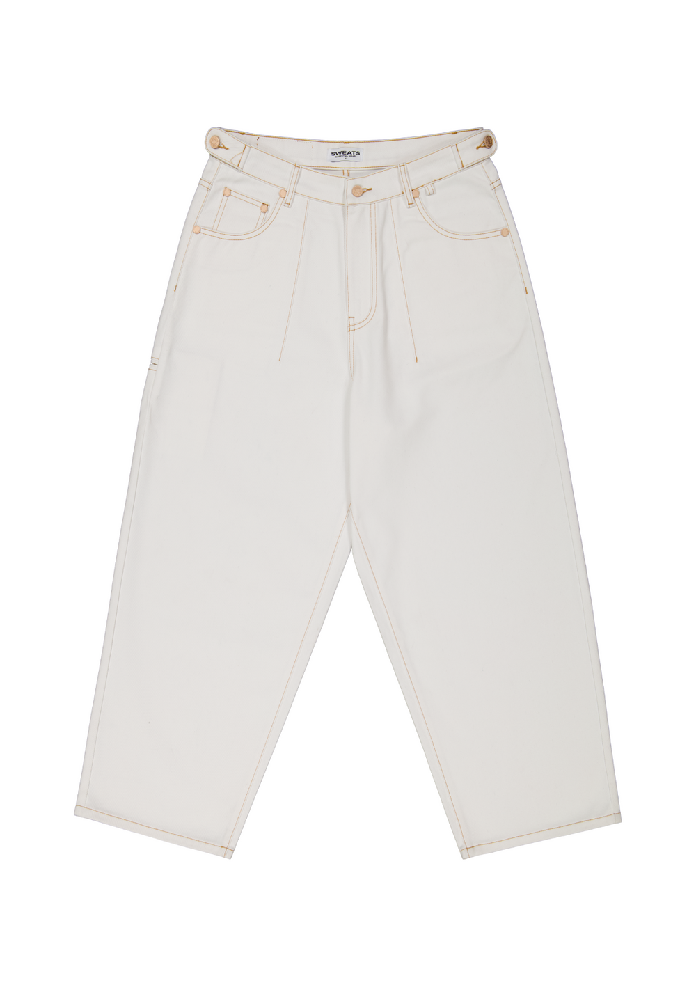 DENIM BAGGY JEANS - WHITE