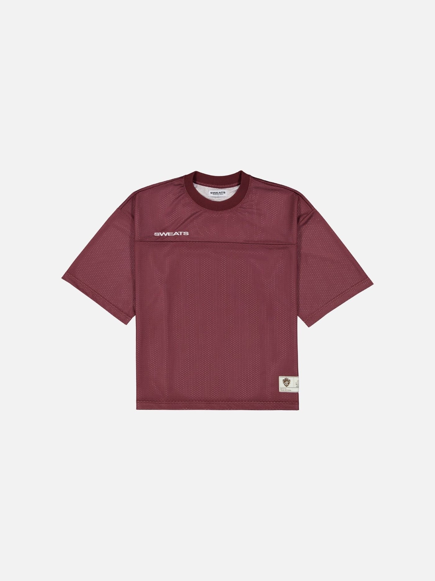 MESH SS T-SHIRT - BURGUNDY